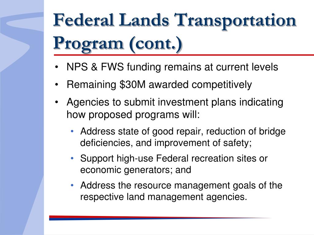 PPT - Enhancing Transportation Access on Federal Lands: A Comprehensive ...