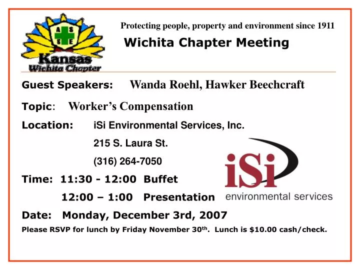 PPT - Wichita Chapter Meeting PowerPoint Presentation, free download ...