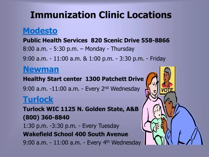 PPT - Immunization Clinic Locations PowerPoint Presentation, free ...