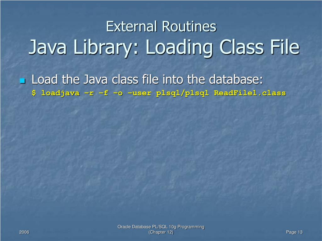 Ppt External Routines Oracle Database Plsql 10g Programming Powerpoint Presentation Id2988636