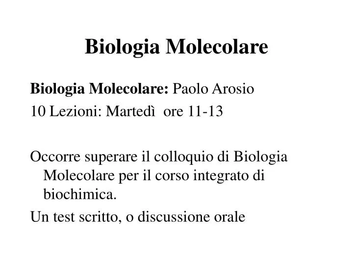 PPT - Biologia Molecolare PowerPoint Presentation, free download - ID ... PPT - Biologia Molecolare PowerPoint Presentation, free download - ID ...