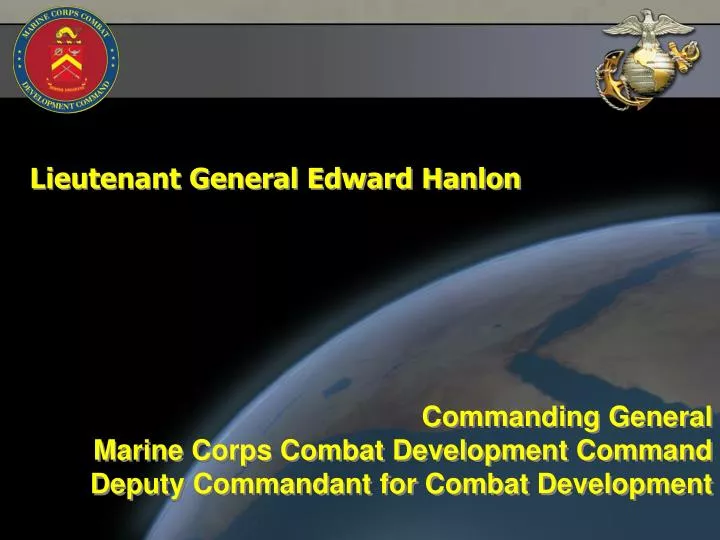 PPT - Lieutenant General Edward Hanlon PowerPoint Presentation, free ...