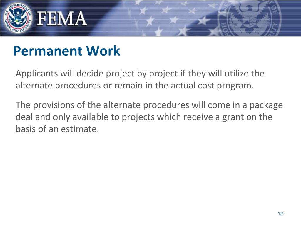 PPT - Public Assistance Division Federal Emergency Management Agency ...