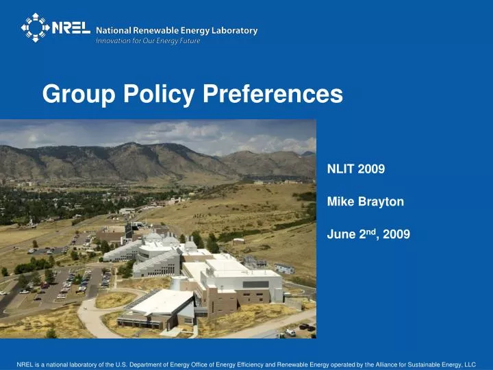 PPT - Group Policy Preferences PowerPoint Presentation, free download ...