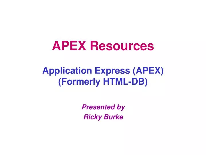 Ppt Apex Resources Powerpoint Presentation Free Download Id 2989664