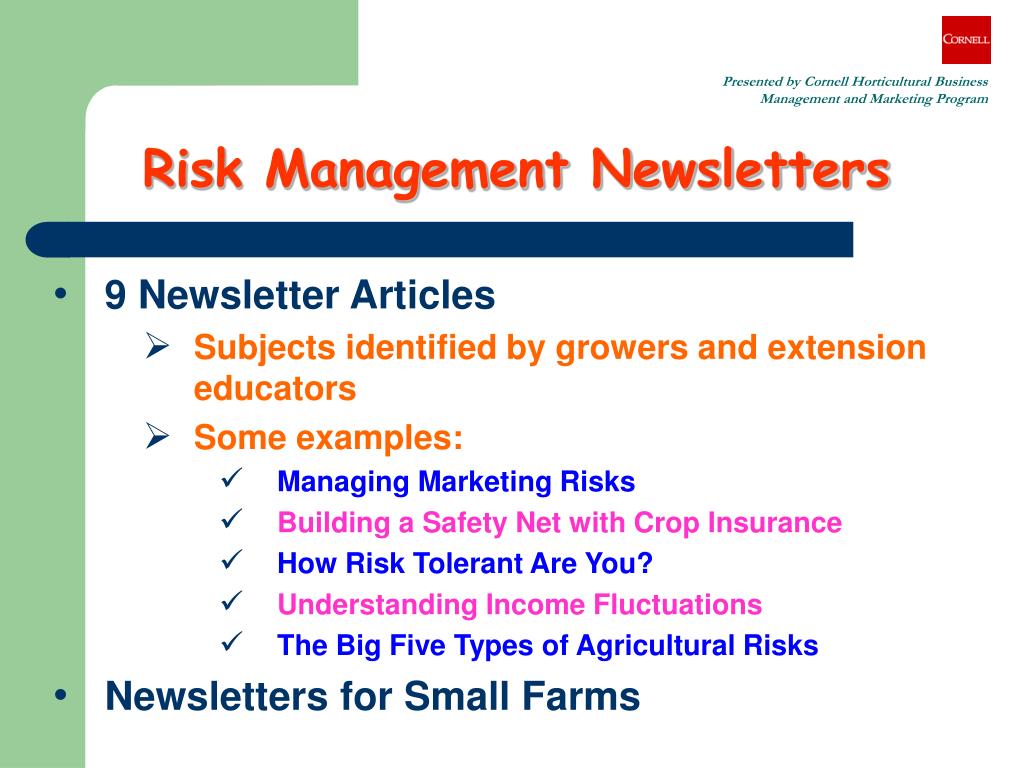 PPT - Risk Management Education with NY Horticultural Producers ...