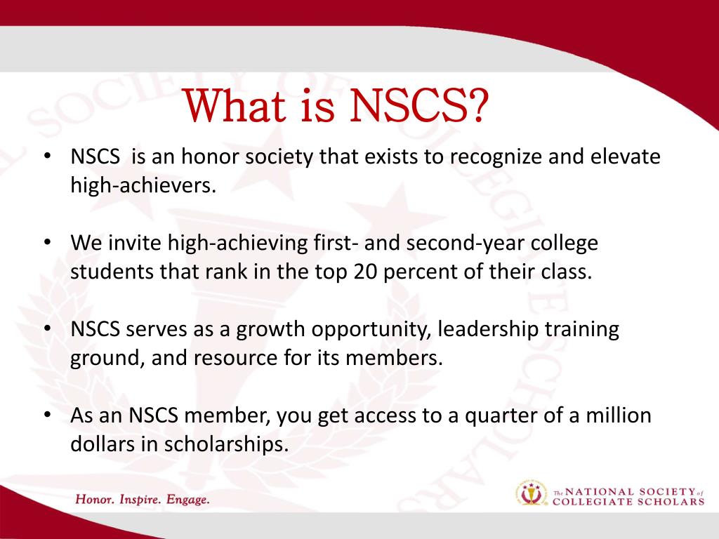 PPT - The National Society of Collegiate Scholars PowerPoint ...