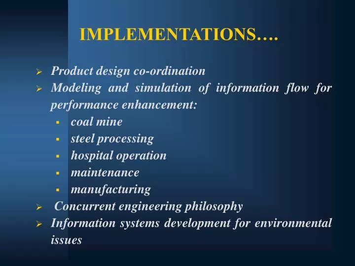 PPT - IMPLEMENTATIONS…. PowerPoint Presentation, free download - ID:2990103