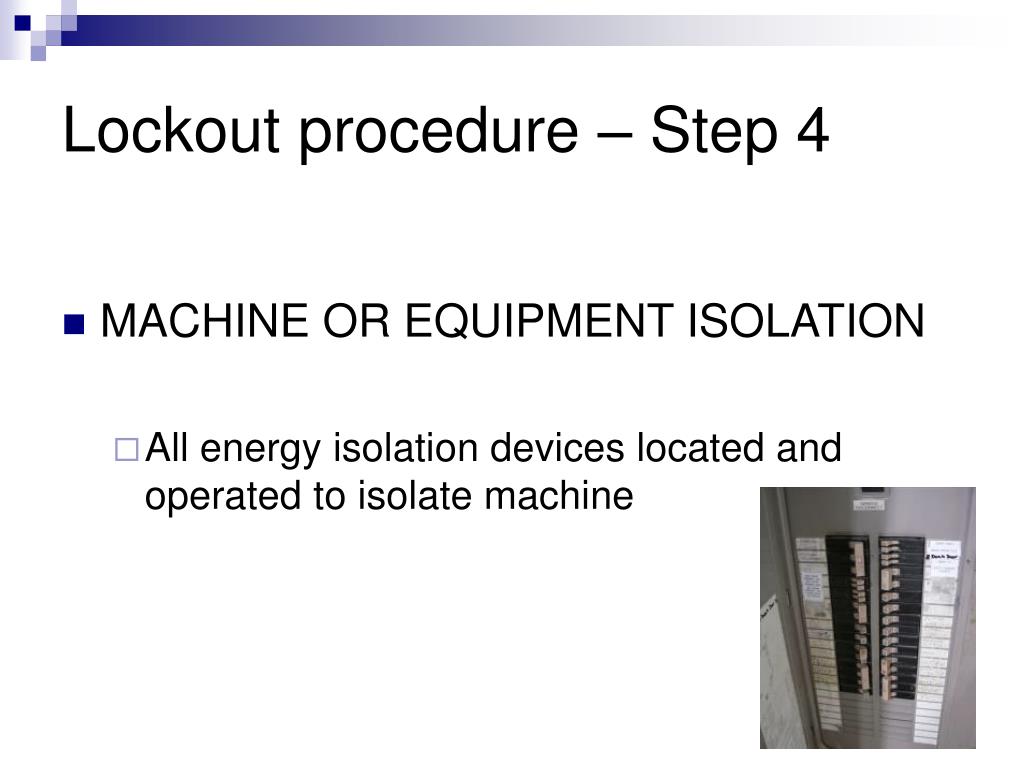 PPT - Energy Control Procedures Lockout/Tagout 29 CFR 1910.147 ...