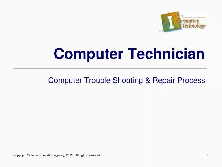 PPT - Computer Technician PowerPoint Presentation, free download - ID ...