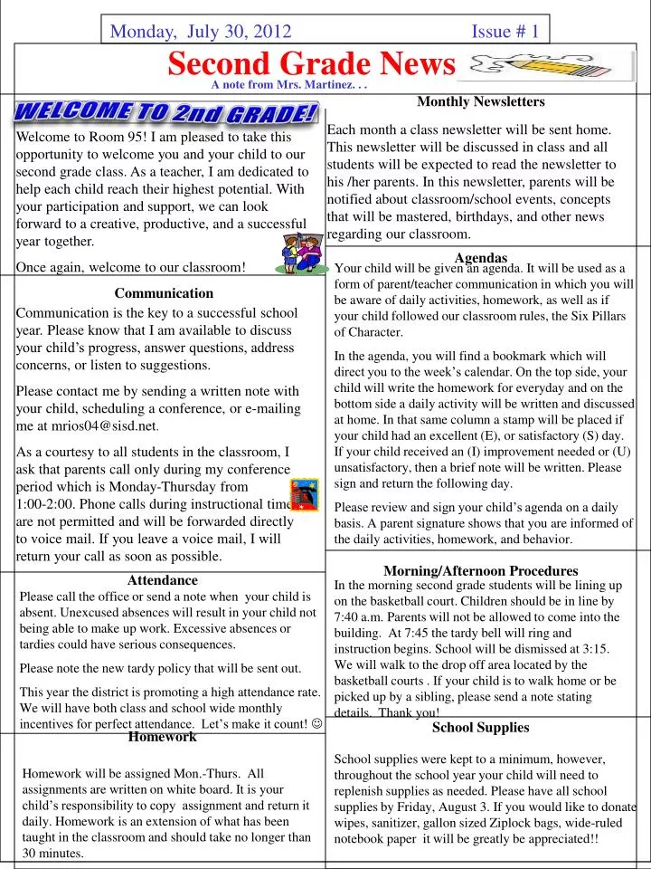 PPT - Second Grade News PowerPoint Presentation, free download - ID:2990477