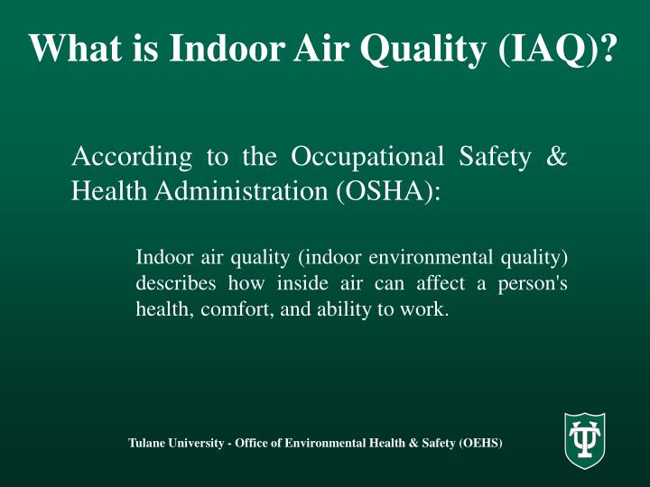 PPT - Indoor Air Quality Awareness PowerPoint Presentation - ID:2990524