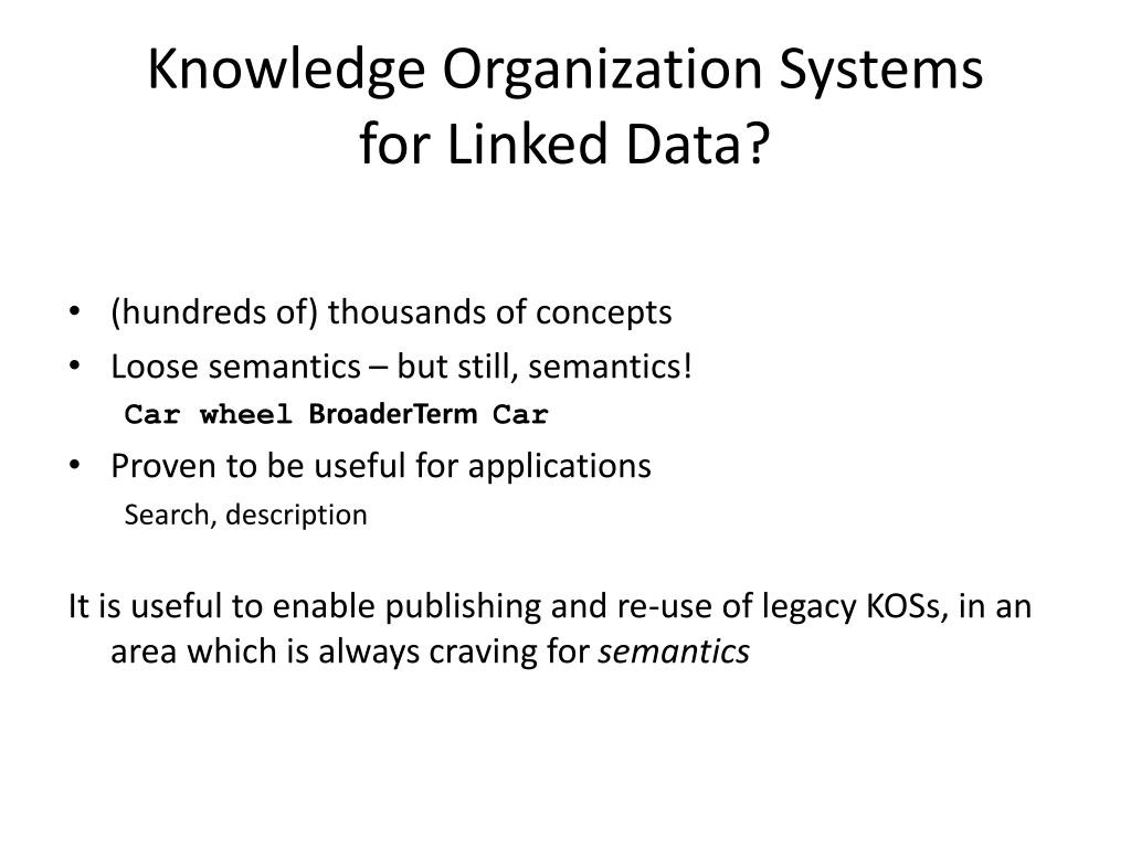 PPT - SKOS Simple Knowledge Organization System PowerPoint Presentation ... PPT - SKOS Simple Knowledge Organization System PowerPoint Presentation ...