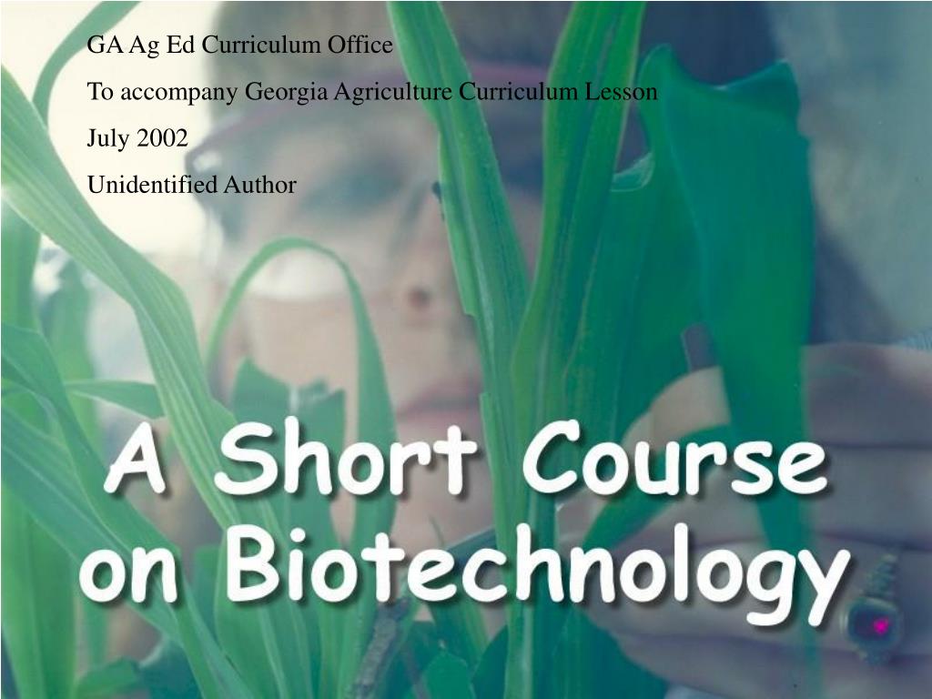 PPT - Georgia Agriculture Curriculum Lesson (July 2002) PowerPoint ...