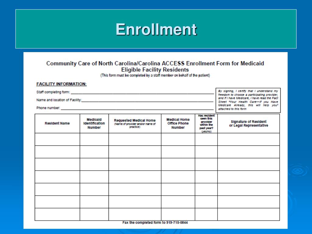 PPT - Community Care Medical Home Enrollment For Adult Care Homes ...