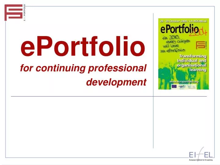 PPT - ePortfolio for continuing professional development PowerPoint ...