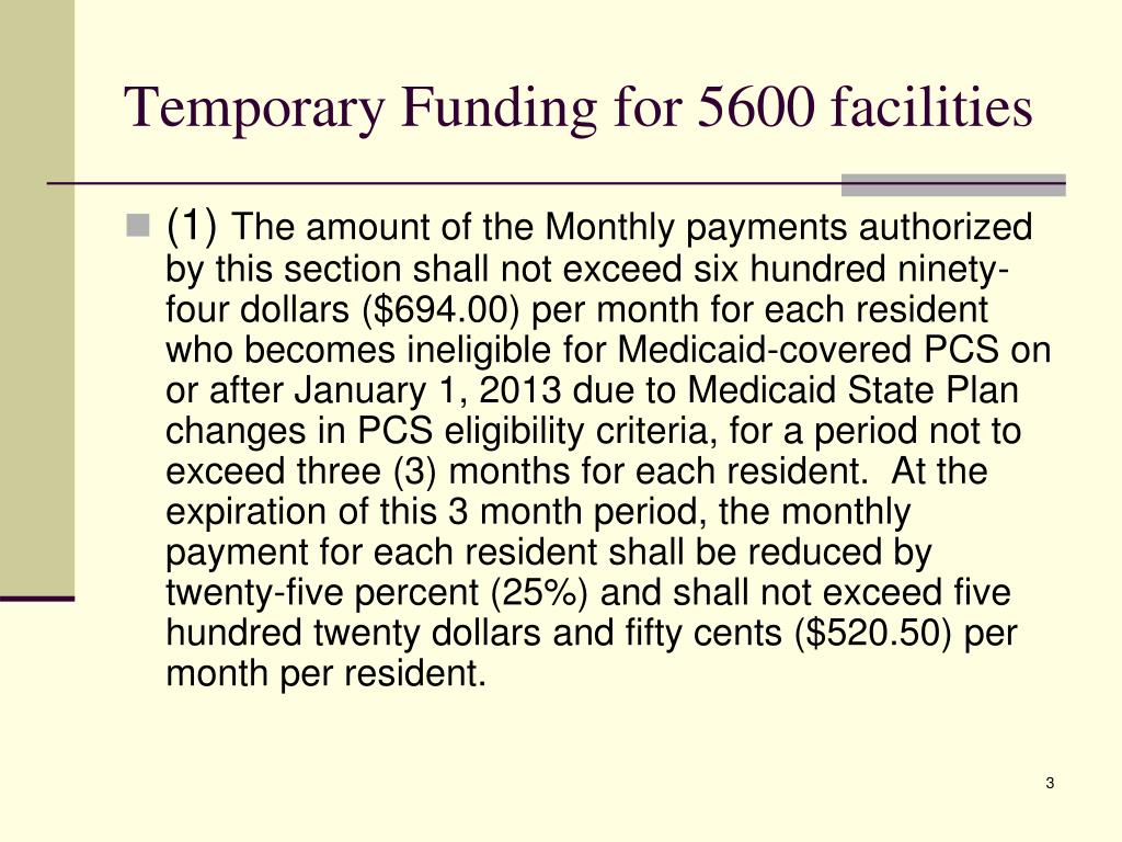 PPT - Temporary Funding Assistance for Group Homes and Special Care ...