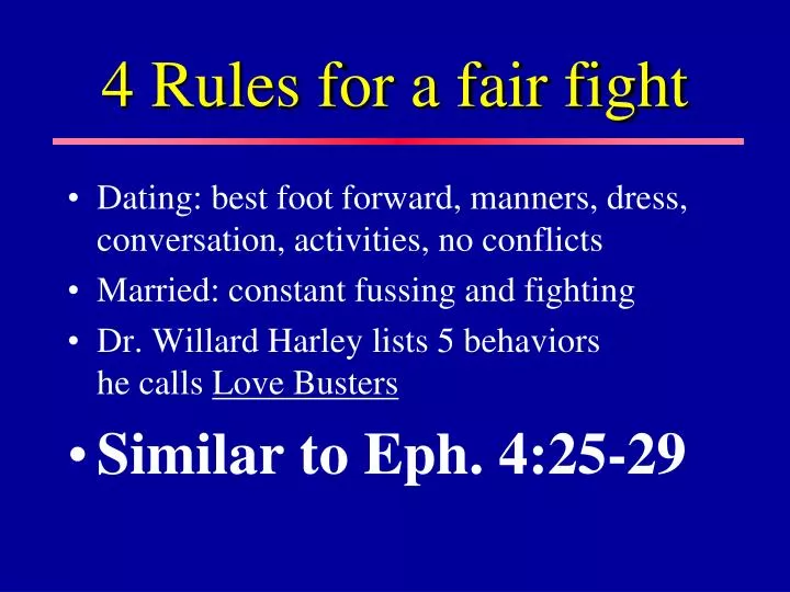 PPT - 4 Rules for a fair fight PowerPoint Presentation, free download ...