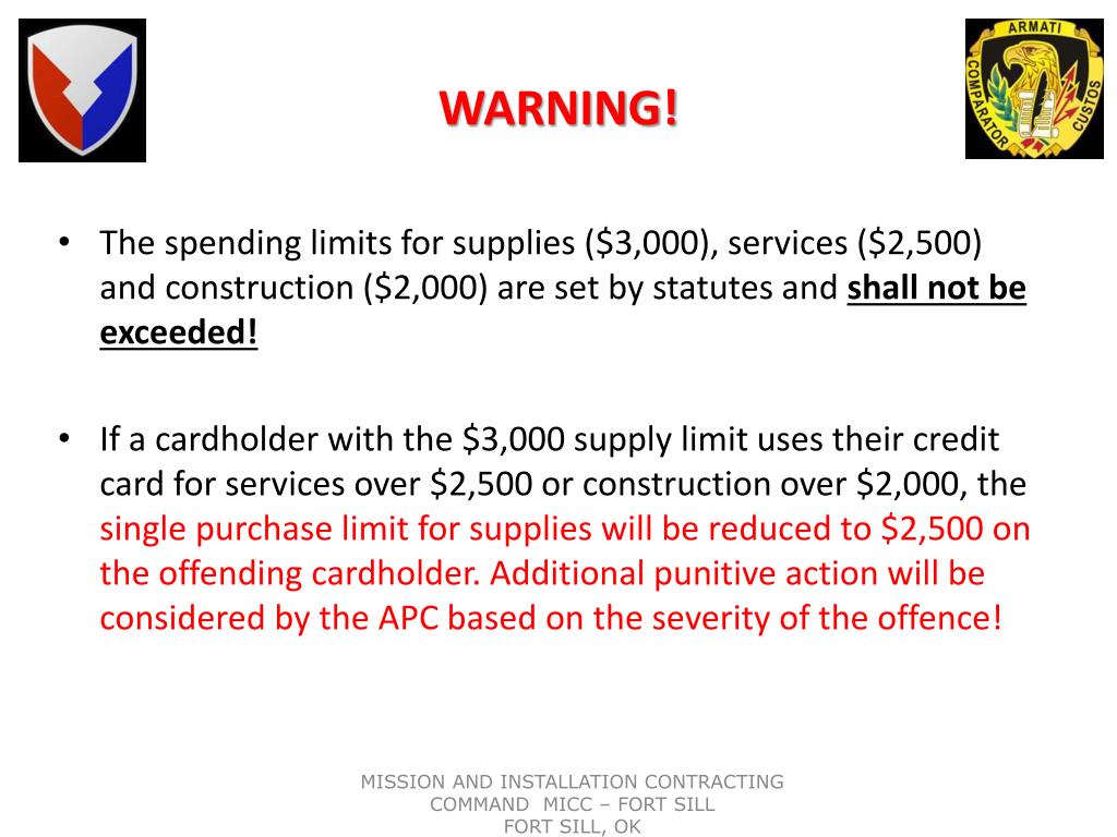 PPT - GOVERNMENT PURCHASE CARD Ethics and Operations Training ...