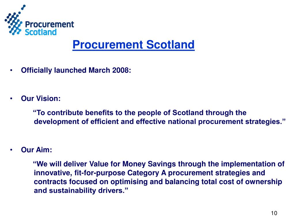 PPT - Introduction to Procurement Scotland and the Public Procurement ...