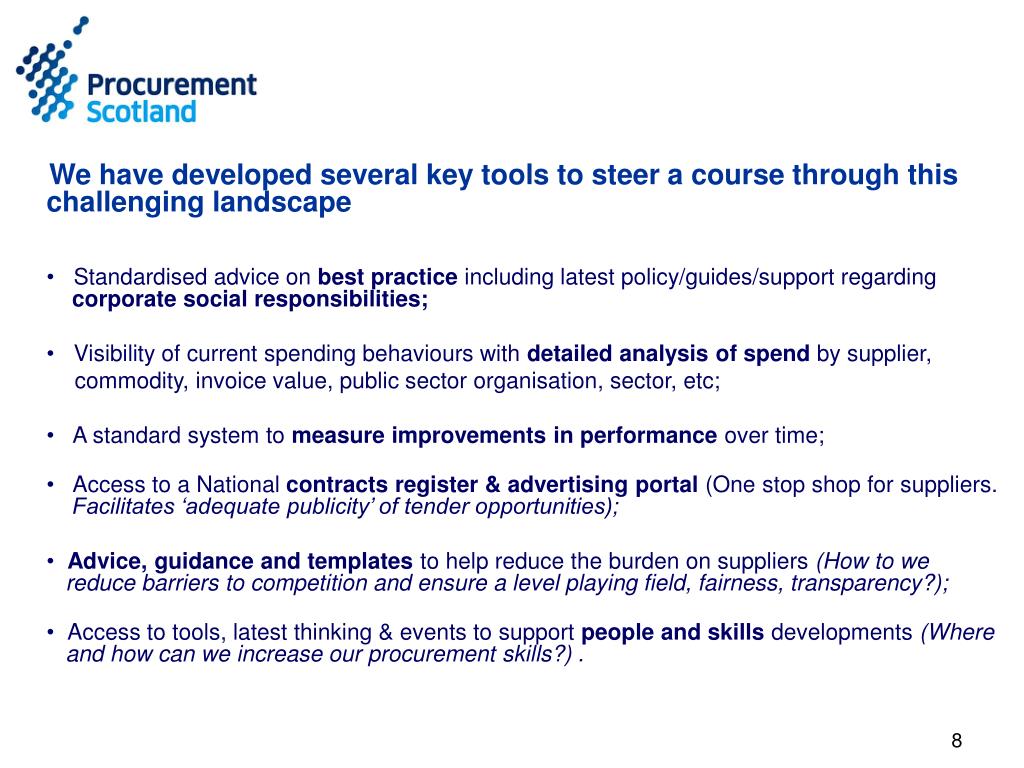 PPT - Introduction to Procurement Scotland and the Public Procurement ...