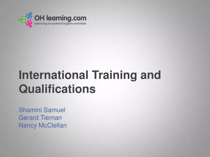 PPT - International Training and Qualifications PowerPoint Presentation ...