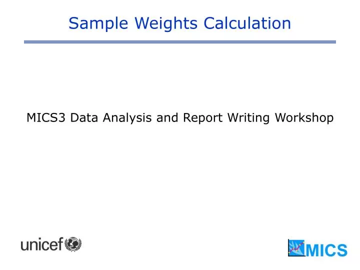 PPT - Sample Weights Calculation PowerPoint Presentation, free download ...
