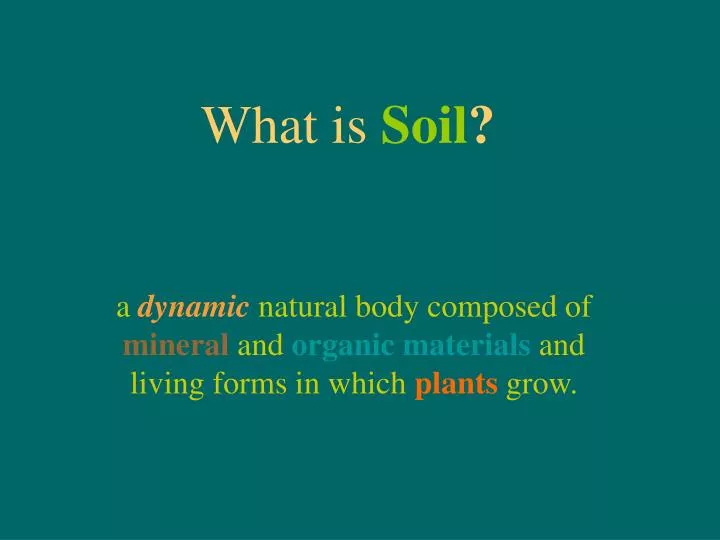 PPT - What is Soil ? PowerPoint Presentation, free download - ID:2993047