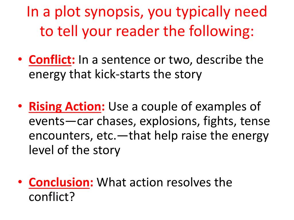 PPT Writing A Good Plot Synopsis PowerPoint Presentation Free 