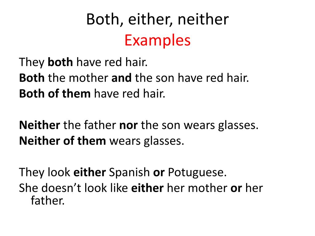 Ppt Both Either Neither Examples Powerpoint Presentation Free