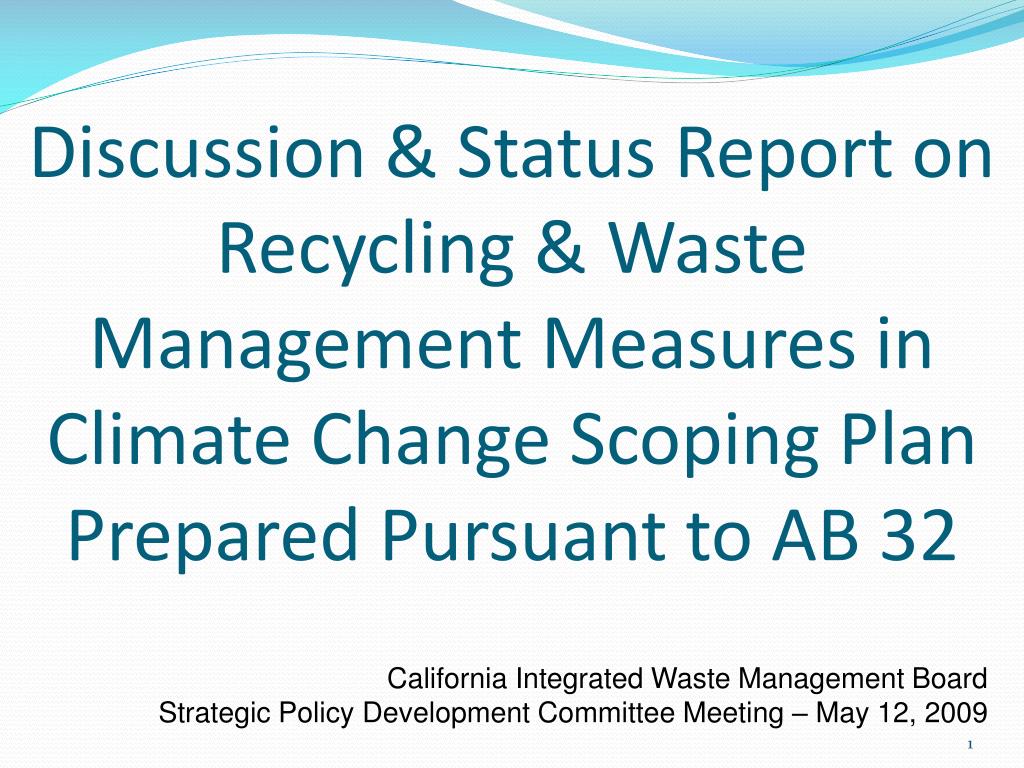 PPT - California Integrated Waste Management Board PowerPoint ...