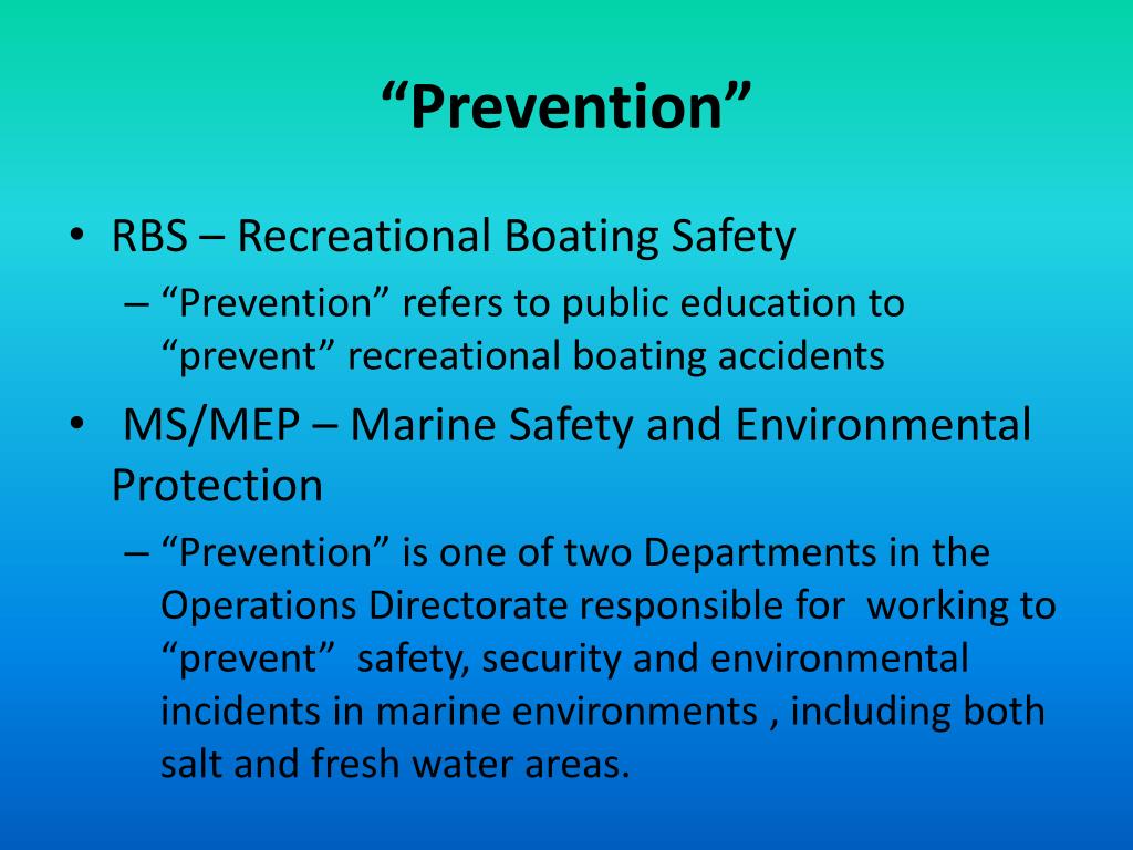 PPT - “P” Department: Prevention Marine Safety and Environmental ...