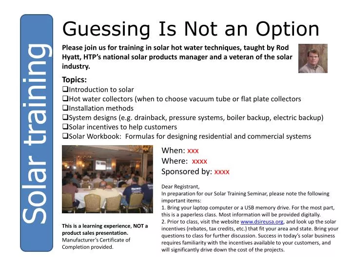 PPT - Solar training PowerPoint Presentation, free download - ID:2993810