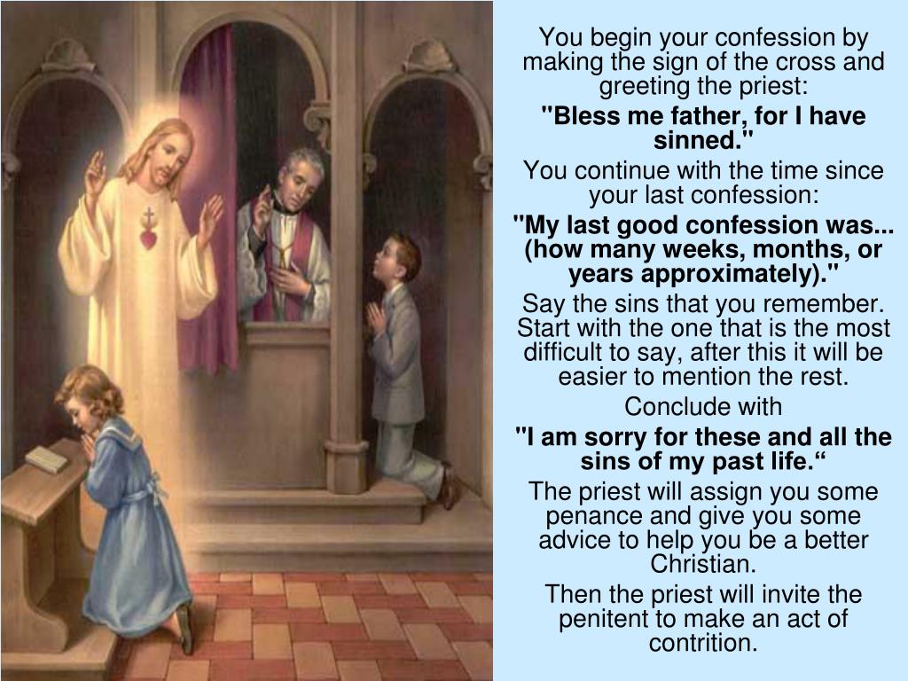 PPT - Prayer before Confession: O Lord, grant me light to see myself as You see me, PowerPoint ...