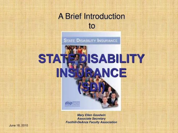 PPT - STATE DISABILITY INSURANCE (SDI) PowerPoint Presentation, free ...