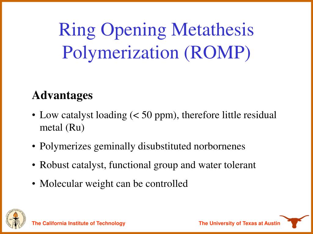 PPT - Ring Opening Metathesis Polymerization for 157 nm Photoresists ...
