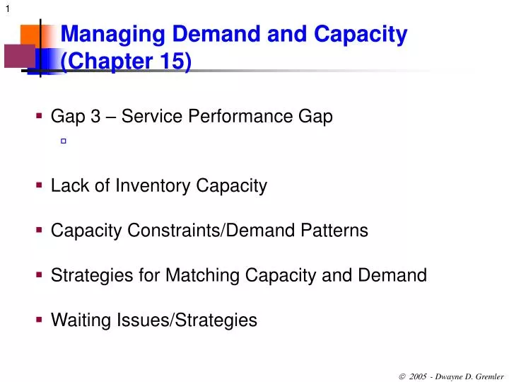 PPT - Managing Demand and Capacity (Chapter 15) PowerPoint Presentation ...