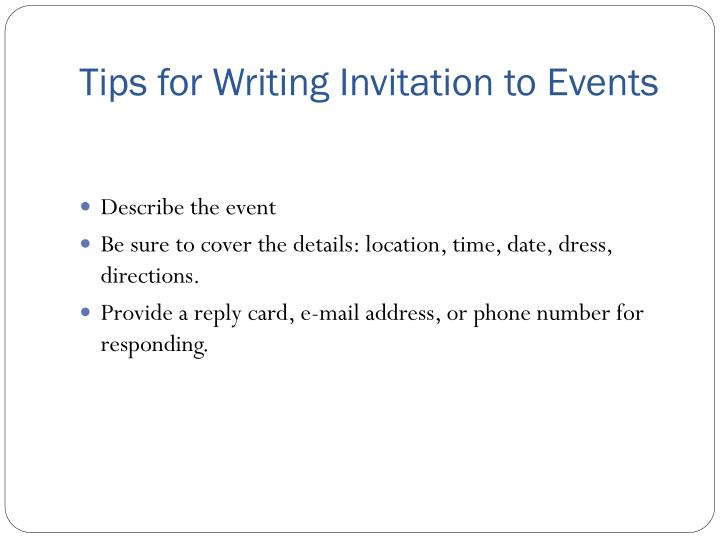 PPT - Invitation Letter PowerPoint Presentation - ID:2995370