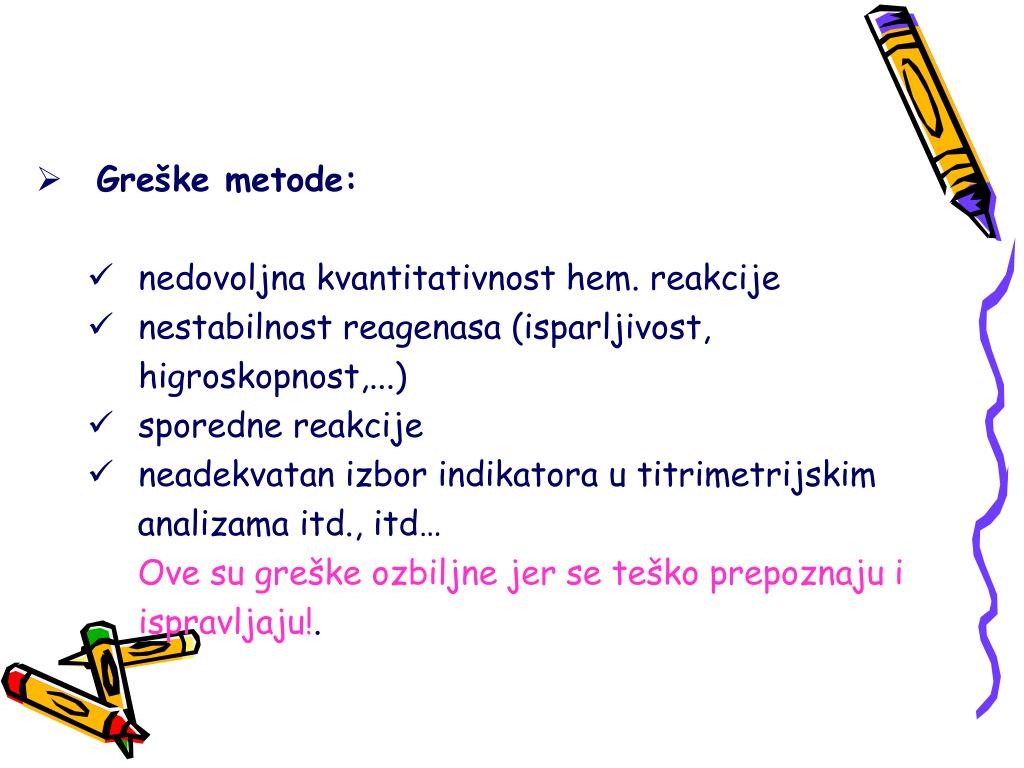 PPT - Greške -statisti čka obrada rezultata u kvantitativnoj analizi ...