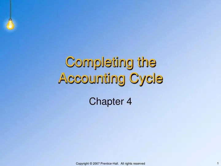 Ppt Completing The Accounting Cycle Powerpoint Presentation Free