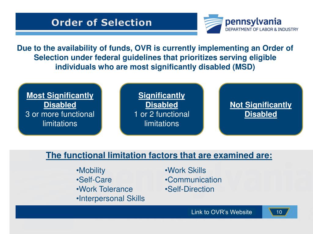 PPT - Pennsylvania Office of Vocational Rehabilitation PowerPoint ...