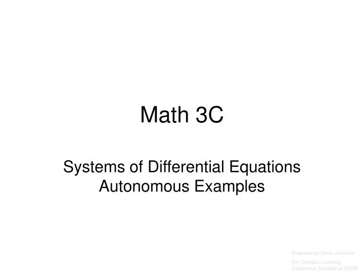 PPT - Math 3C PowerPoint Presentation, free download - ID:2995991