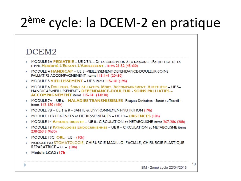 PPT - Le 2 ème cycle des études médicales : les formations cliniques ...