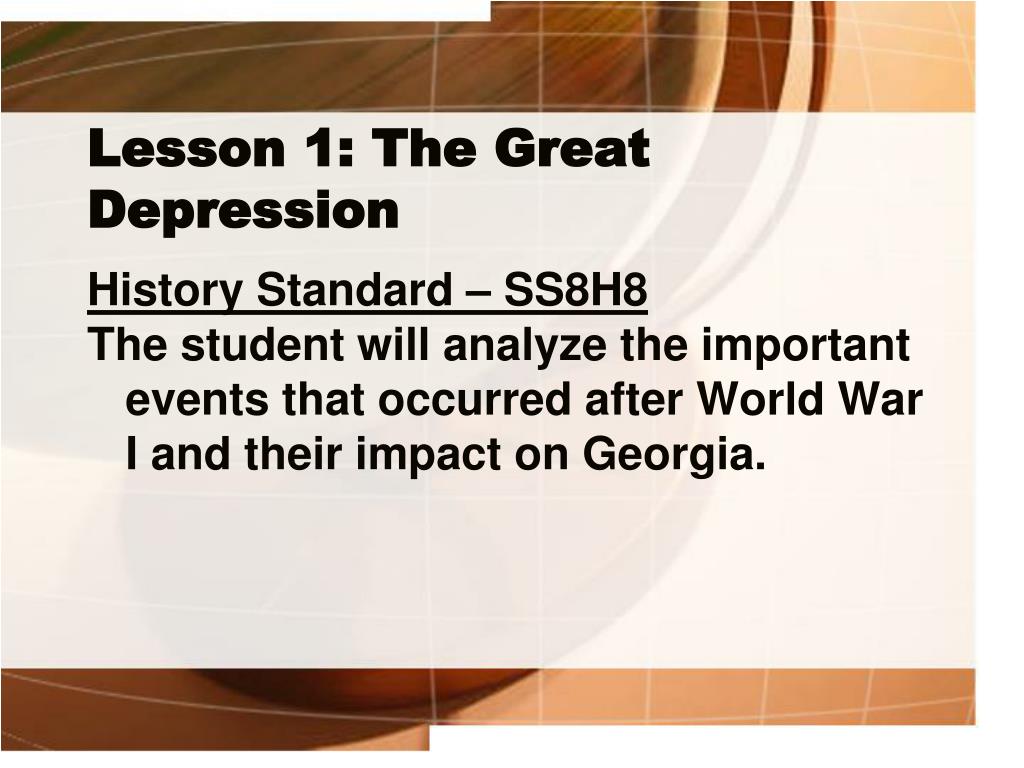 PPT - “Unpacking the Standards”: Early 20 th Century Georgia PowerPoint ...