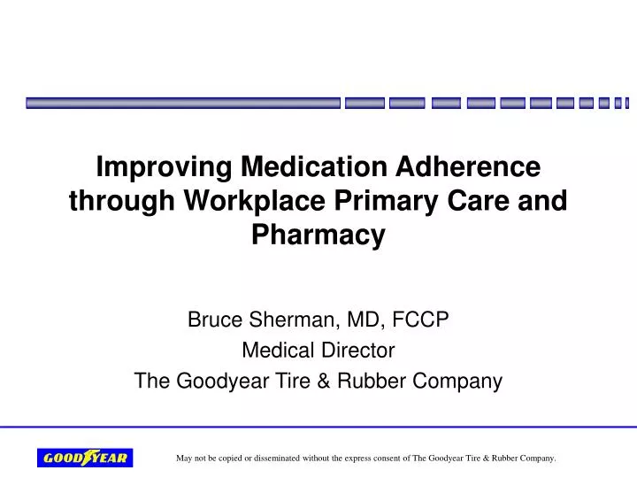 PPT - Improving Medication Adherence through Workplace Primary Care and ...