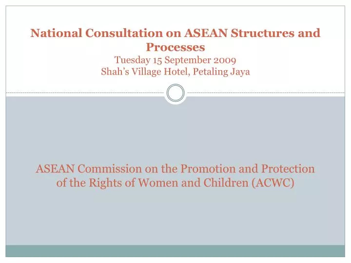 PPT - Bases for the Establishment of the ACWC PowerPoint Presentation ...