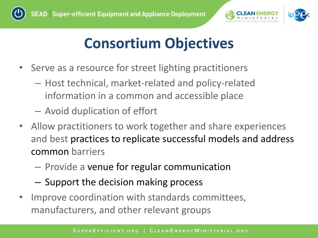 PPT - National Street Lighting Consortiums: International examples and ...