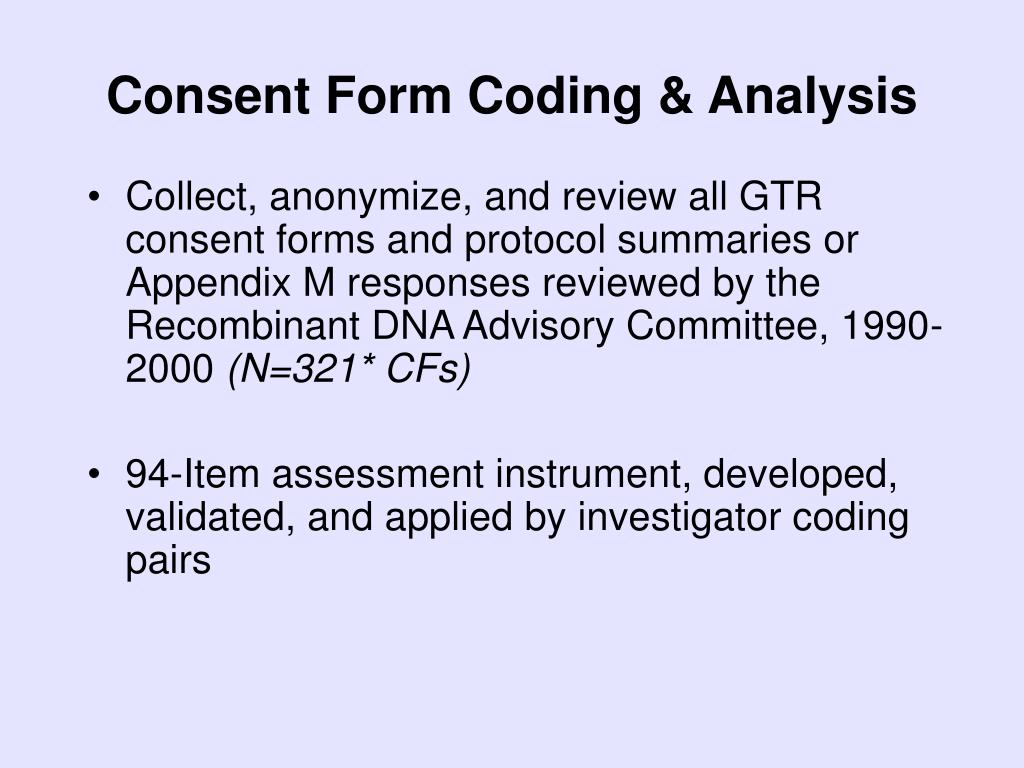 PPT - Informed Consent in Gene Transfer Research: Lessons for Early ...