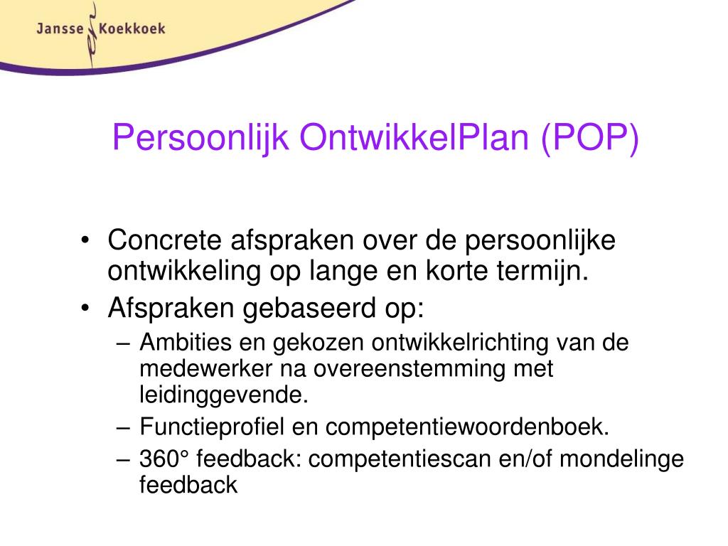 PPT - POP Workshop voor leidinggevenden Mobiliteitsfonds HBO PowerPoint ...
