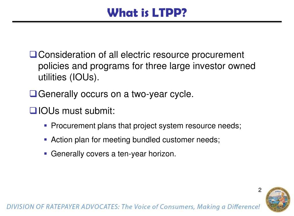 PPT - Long Term Procurement Planning Overview R.12-03-014 Commissioner ...